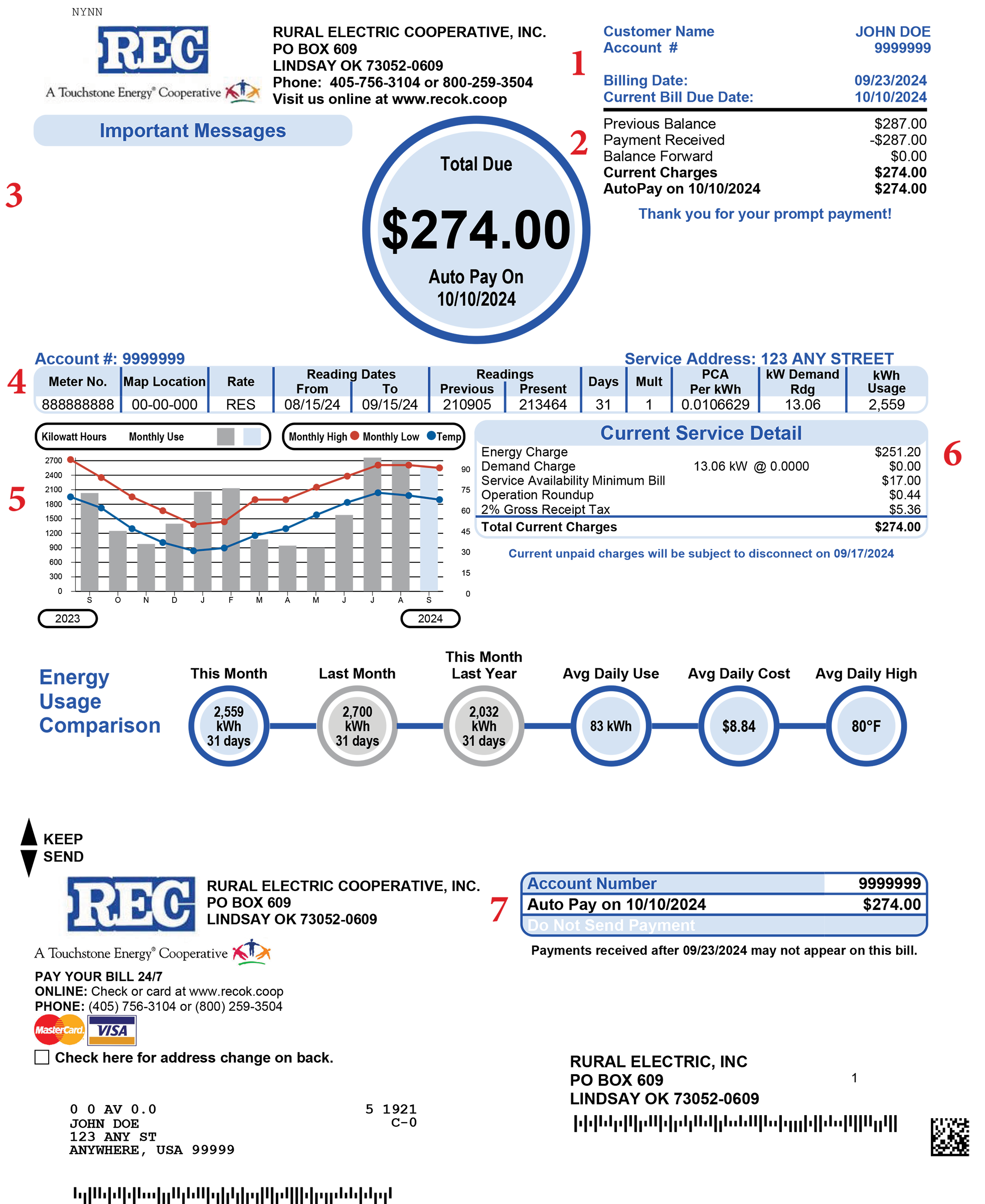 How to Read Your Billing Statement | Rural Electric Cooperative